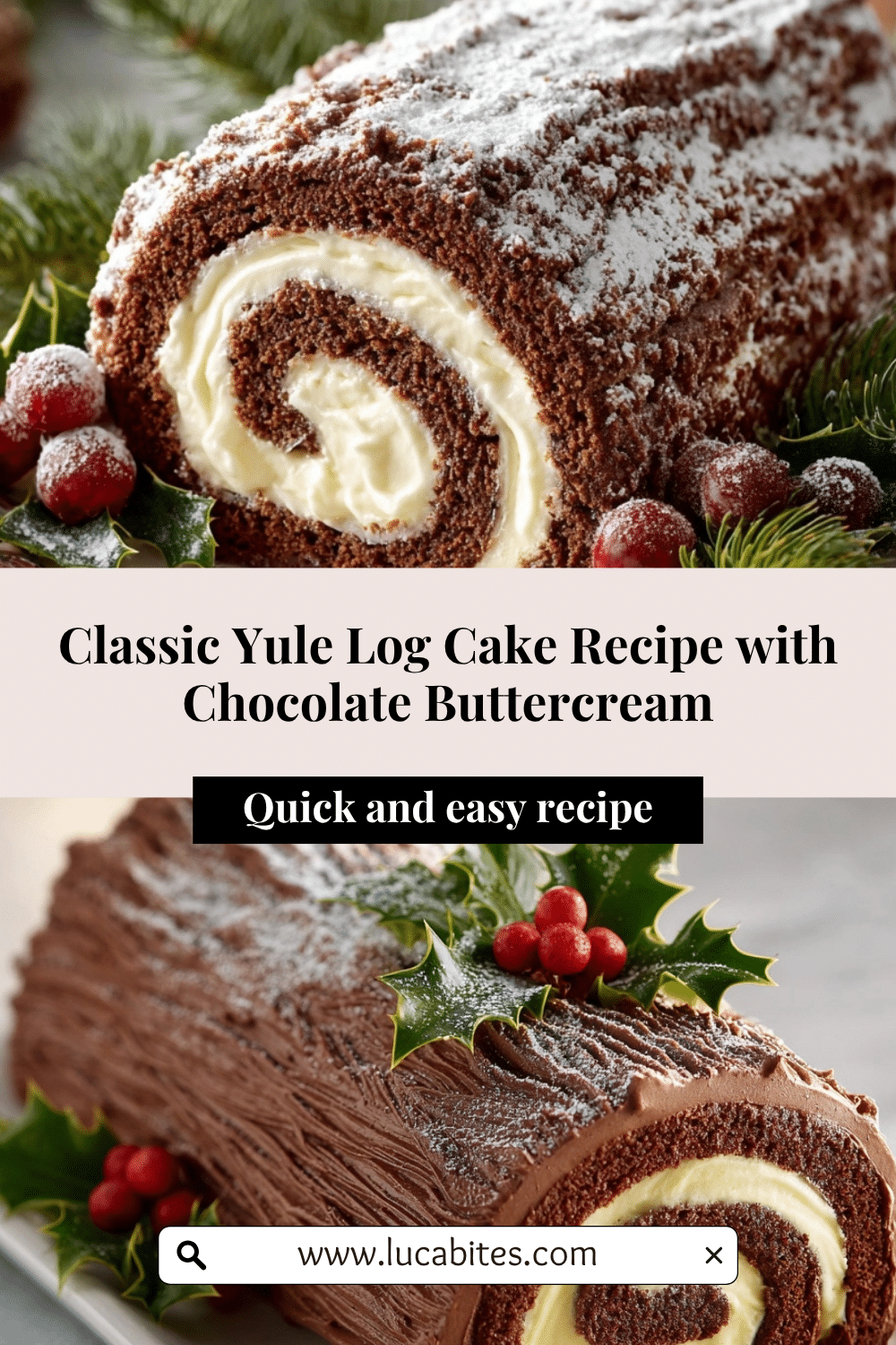 Classic Yule Log: Irresistibly Rich & Festive Holiday Dessert